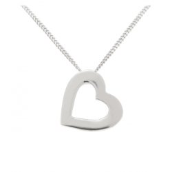 Angled heart shape plain pendant